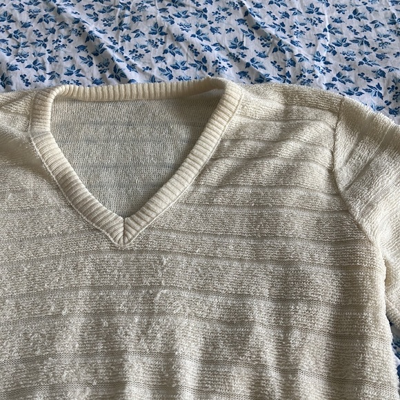 Sweaters | Vintage 7s Cream Sweater | Poshmark